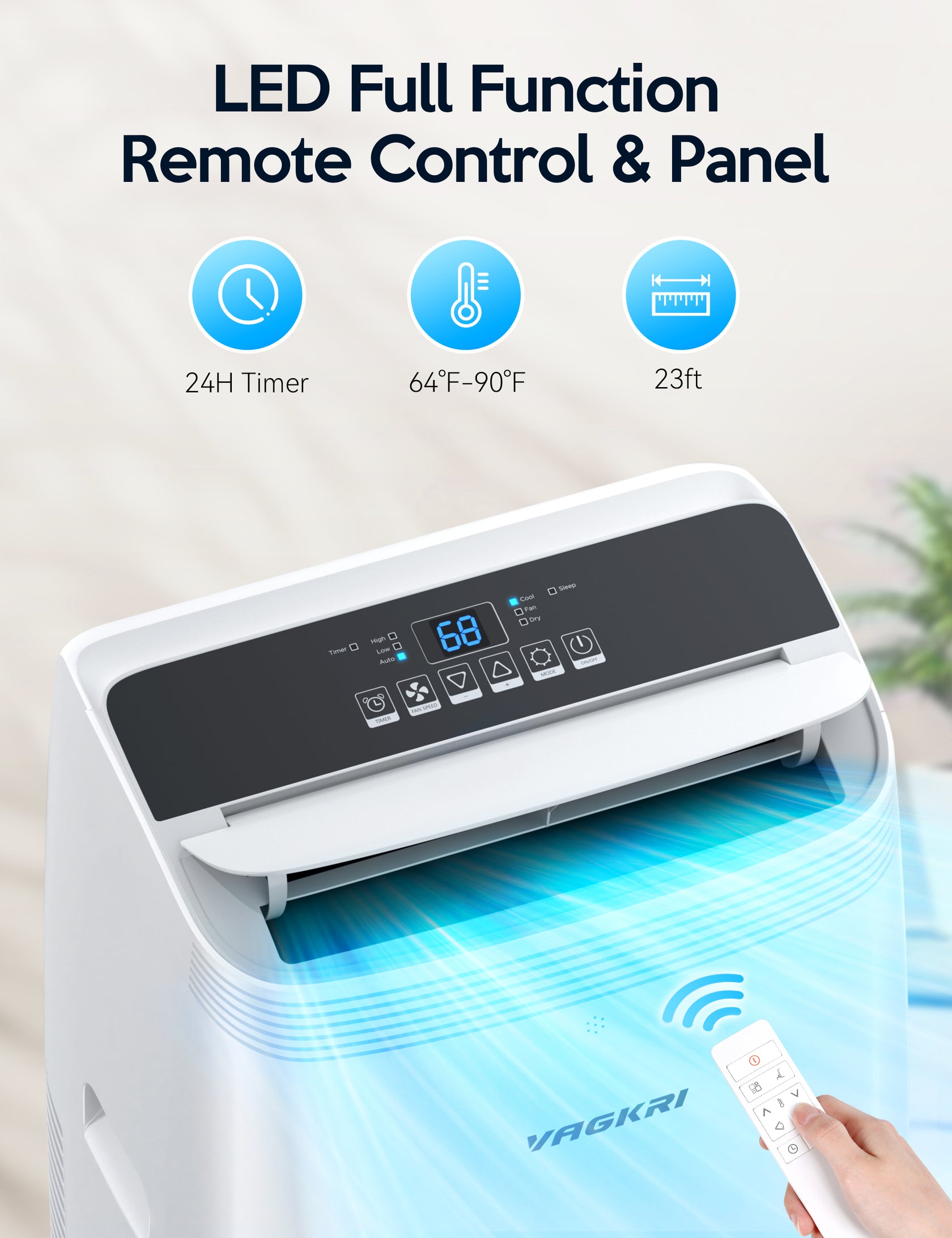 VAGKRI 14000 BTU Remote Control Portable Air Conditioners – vagkrihome.com